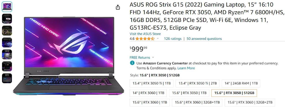 Ноутбуки ASUS ROG со скидкой до 50% | Бандеролька